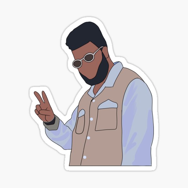 "Khalid Donnel Robinson Peace Sign Hands Drawing / Art" Sticker by ...