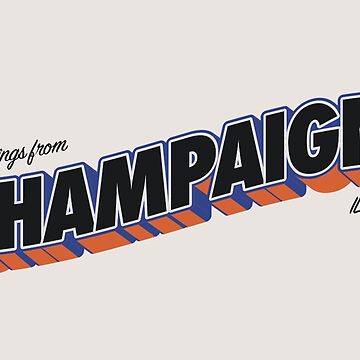 "greetings from champaign" Sticker for Sale by prernaa | Redbubble