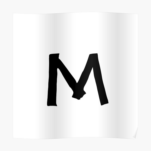 "M Letter (Tape Monogram)" Poster by Monogramy | Redbubble