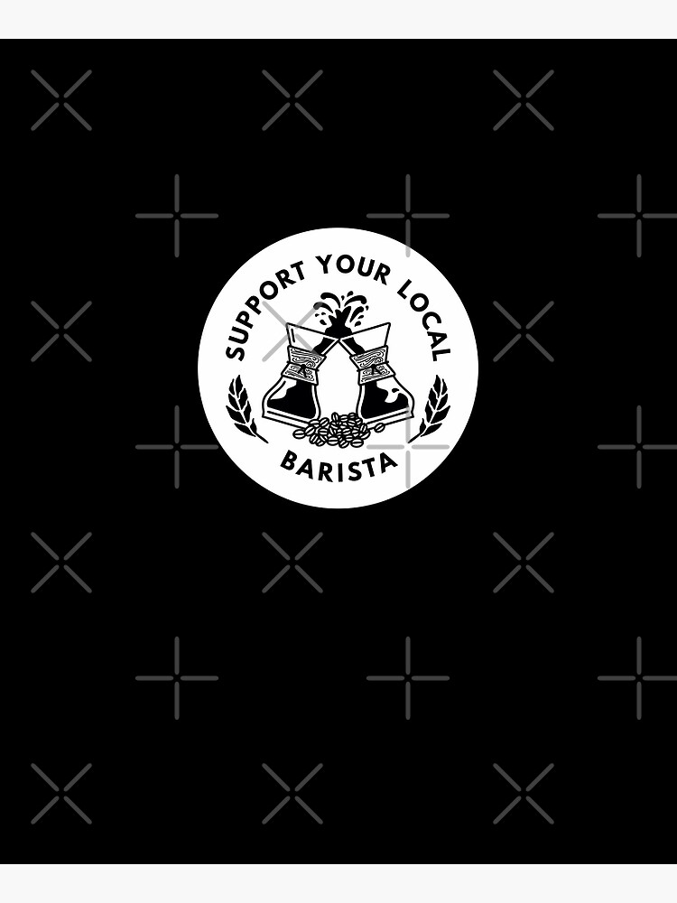 "Support Your Local Barista | Coffee sticker" Apron for Sale by ianths ...