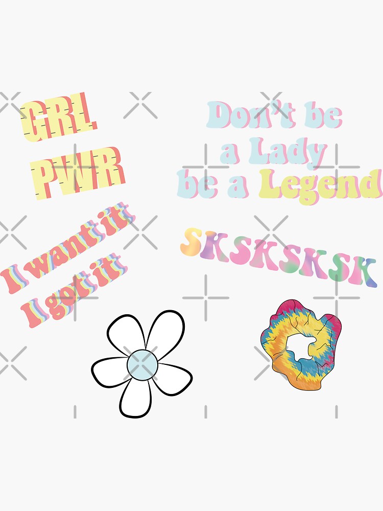"Girl Power Vsco Girl Aesthetic" Sticker for Sale by tinypurpleland ...