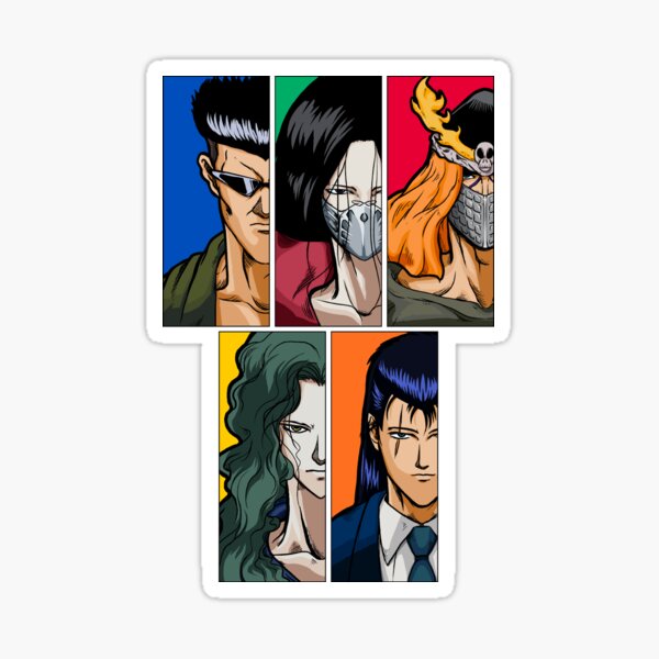 "The Dark Tournament - Team Toguro" Sticker for Sale by manoystee ...