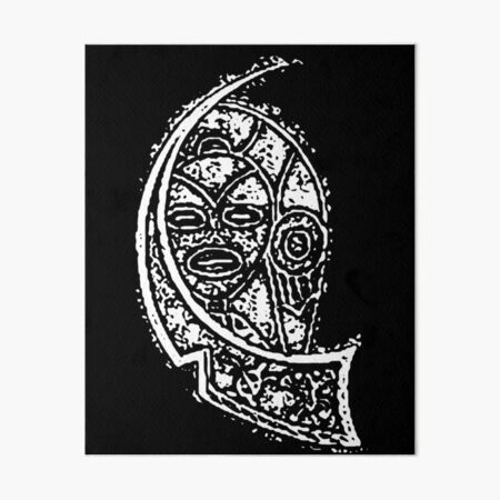 "Atabey Goddess Taino Symbol white on black" Art Board Print for Sale ...