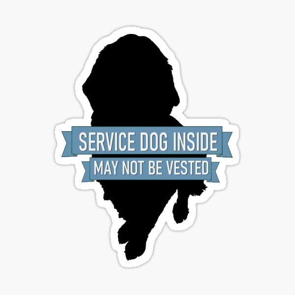"Service Dog Sticker" Sticker for Sale by kczotter | Redbubble