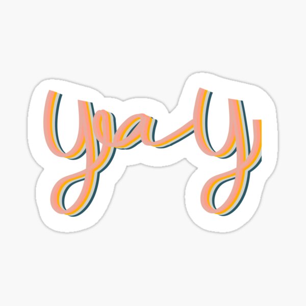 "Rainbow yay sticker " Sticker for Sale by anvitha22 | Redbubble