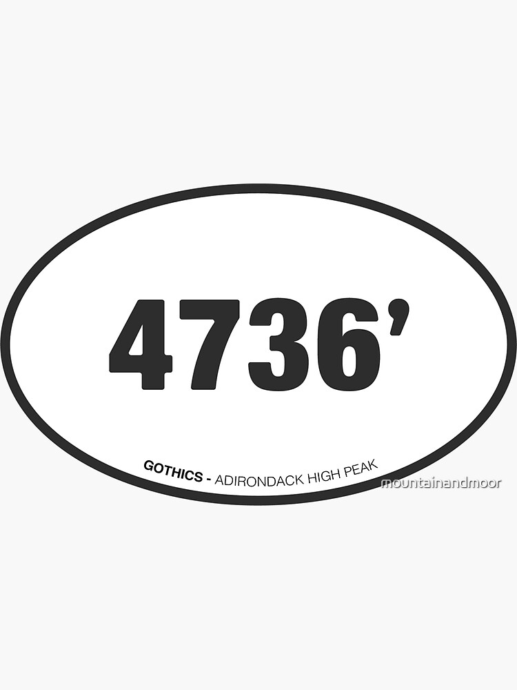 "Gothics ADK Peak Elevation 4827" Sticker for Sale by mountainandmoor ...