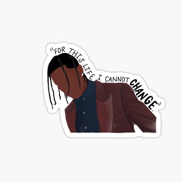 "Travis Scott Sticker #2" Sticker for Sale by nadselodart | Redbubble