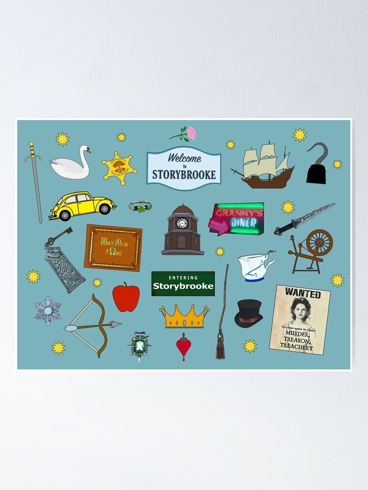 "Once Upon a Time Character Symbols & Icons" Poster for Sale by ...