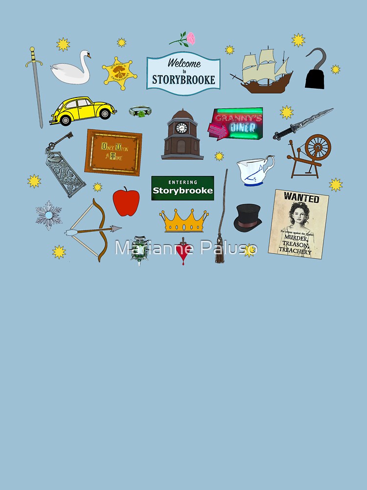 "Once Upon a Time Character Symbols & Icons" T-shirt for Sale by ...