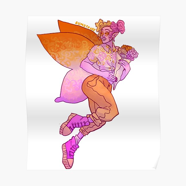 Lesbian Flag Pride Fairy Poster For Sale By Zumitxart Redbubble