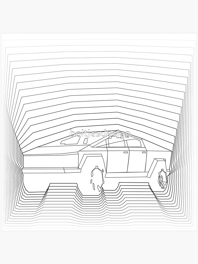 "Cybertruck" Poster for Sale by boltjesdesign | Redbubble