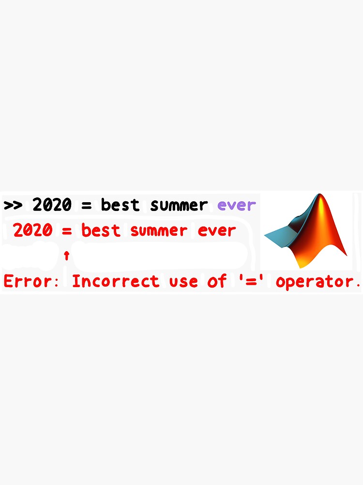"Matlab Summer 2020" Sticker for Sale by gabbymoreno16 | Redbubble