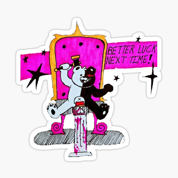 "better luck next time ! :)" Sticker by kitty-teeth | Redbubble