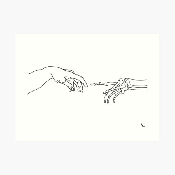"Creation of Adam" Art Print for Sale by BMongeArtwork | Redbubble