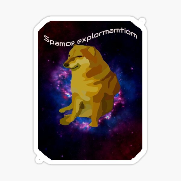 "Cheems in space" Sticker for Sale by Kalemrman | Redbubble