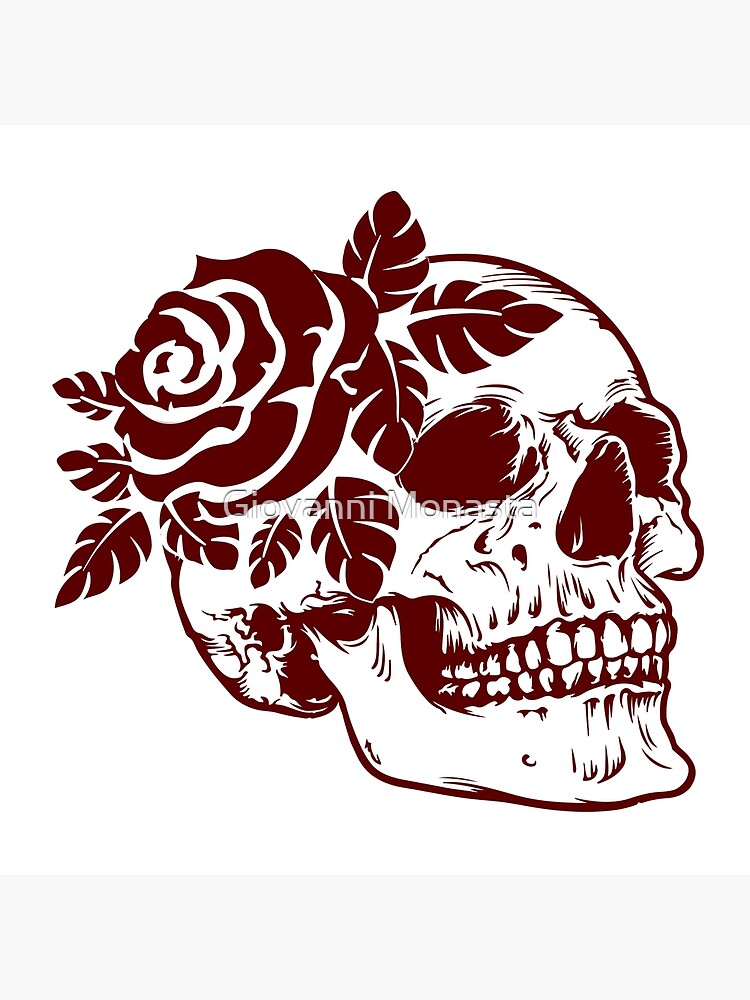 "Skull&Rose" Poster for Sale by GrahicMonas | Redbubble