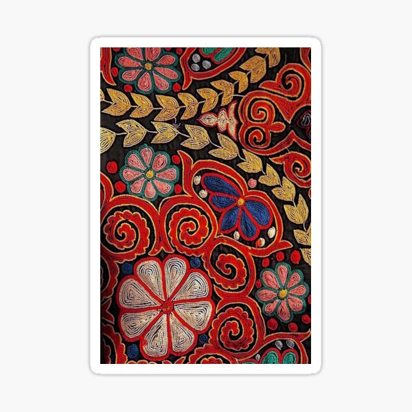 "Fabric arts and embroidery design" Sticker for Sale by Khanchoice ...