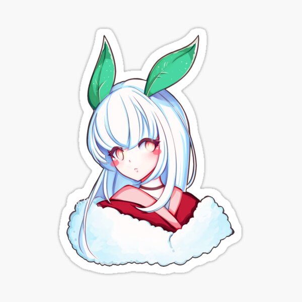 "Snow Rabbit Anime Girl" Sticker for Sale by princeransom | Redbubble