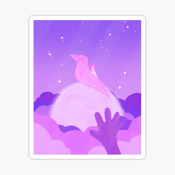 "Pink moon" Sticker for Sale by Lunilume | Redbubble