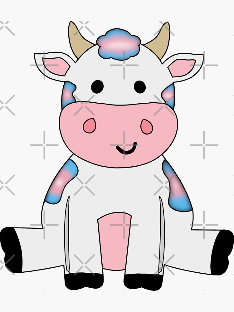"trans cow" Sticker for Sale by izar97 | Redbubble