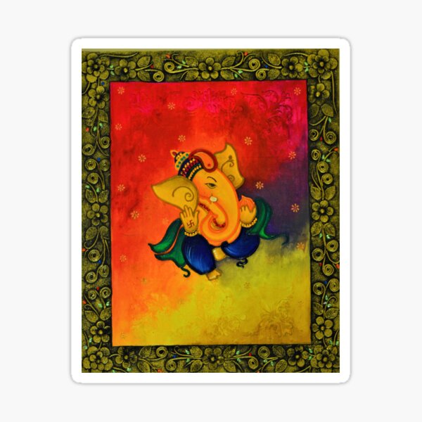 "Lord Ganesha" Sticker for Sale by utsav-artwork | Redbubble