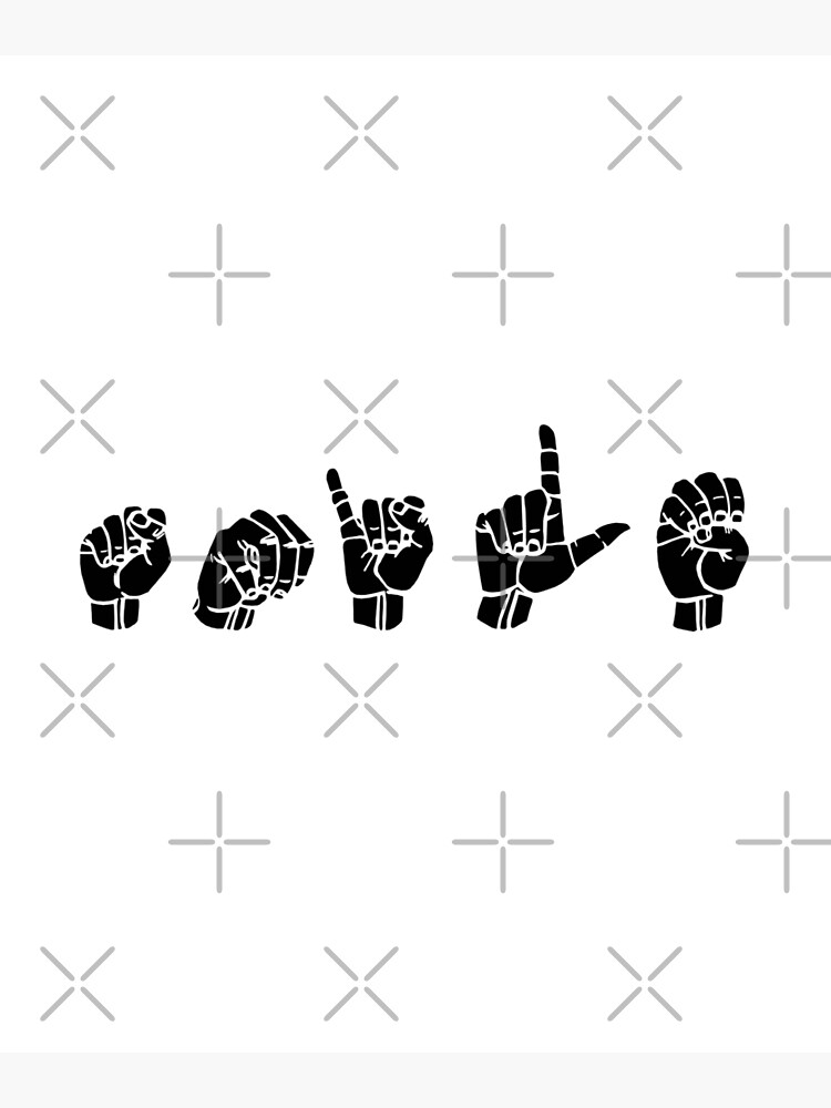 "SMILE ASL Sign Language Design" Photographic Print by AbleLingo ...