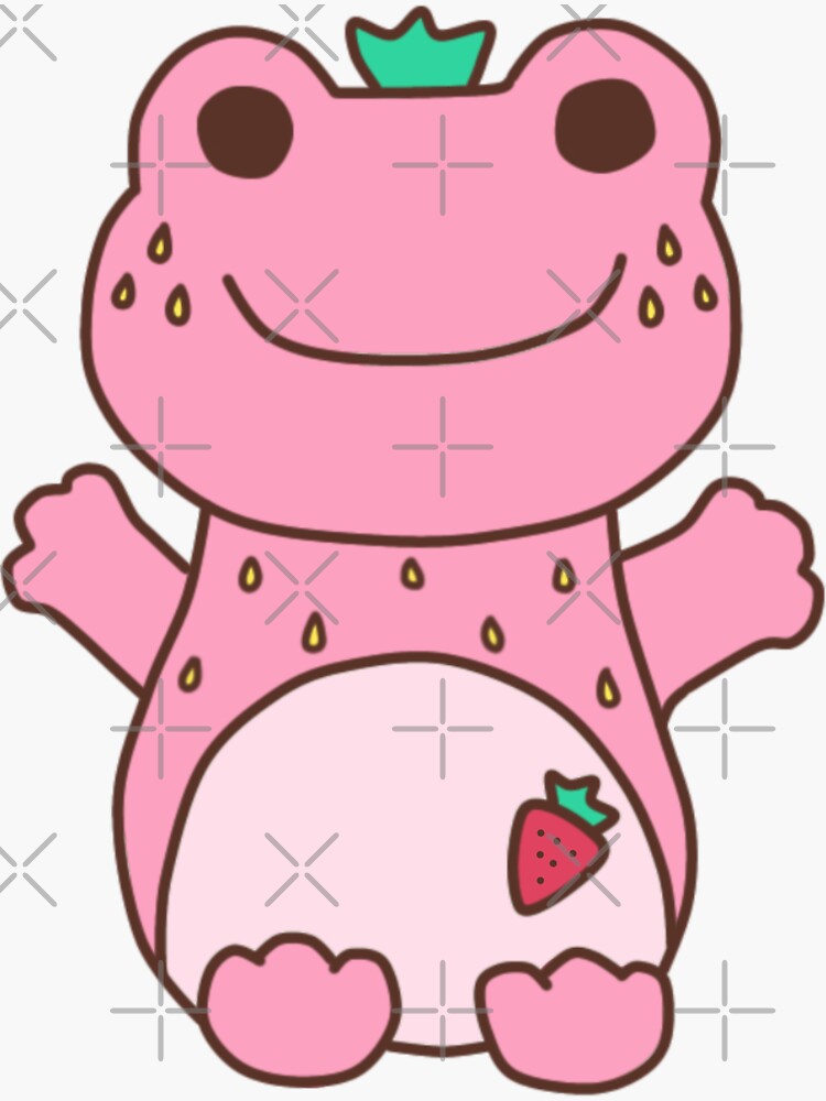 "strawberry frog" Sticker for Sale by adequatedesigns | Redbubble