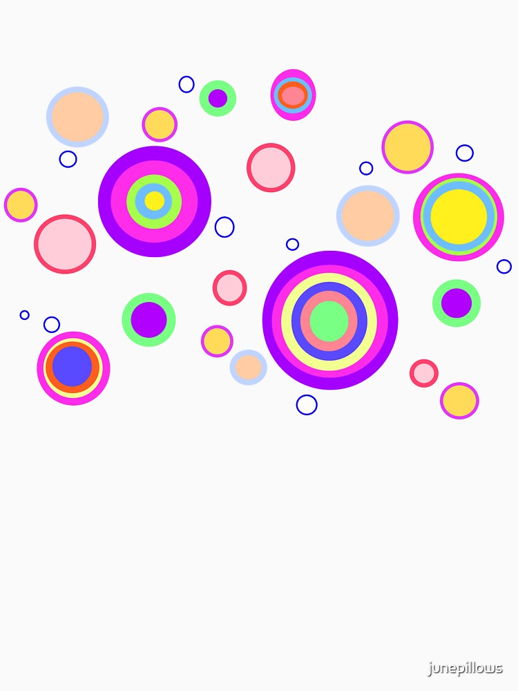 "Pink Early 2000s Colourful Circles Geometrical Pattern " Pullover ...