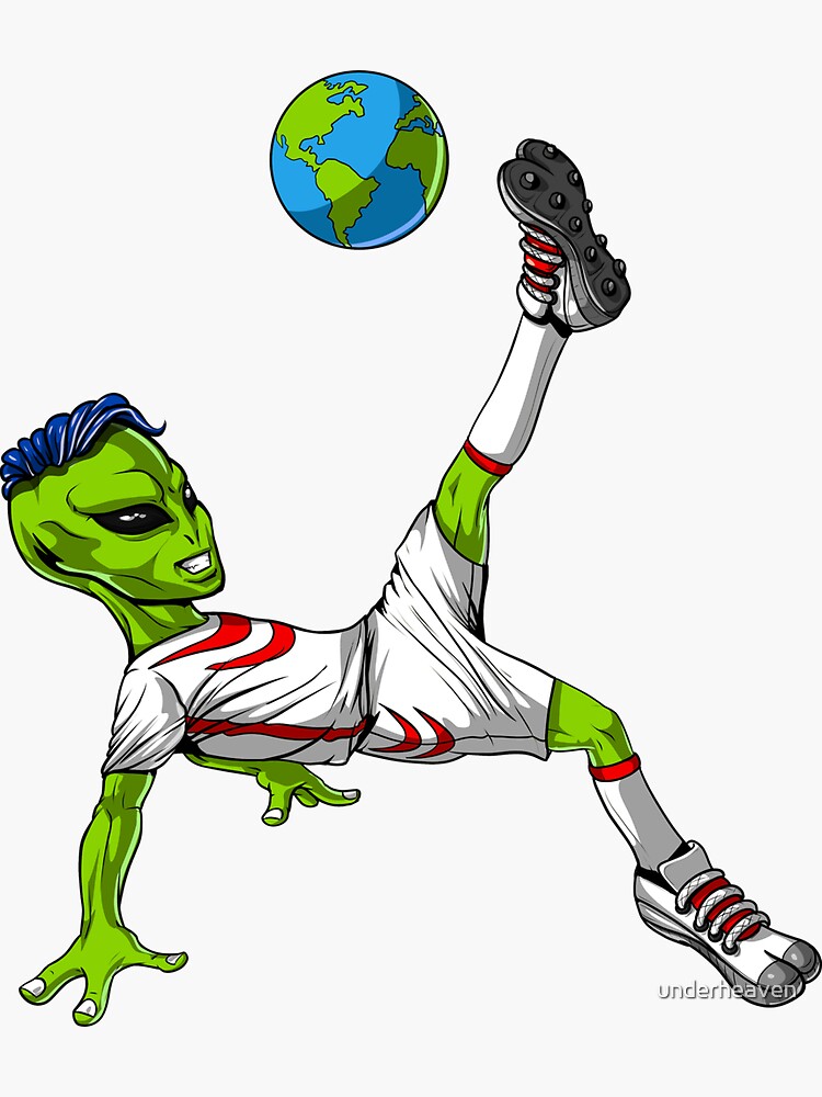 "Alien Soccer Player" Sticker for Sale by Nikolay Lachezarov Todorov ...