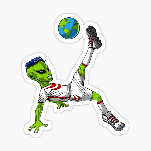 "Alien Soccer Player" Sticker for Sale by Nikolay Lachezarov Todorov ...