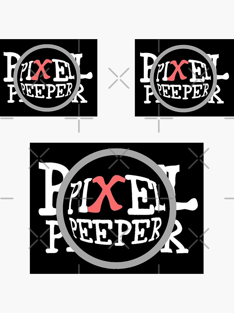 "Pixel peeper" Sticker for Sale by arthatbeat | Redbubble