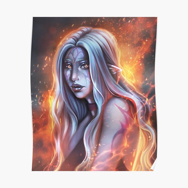 "Azariah The Fire Sorceress" Poster by CLKArt | Redbubble