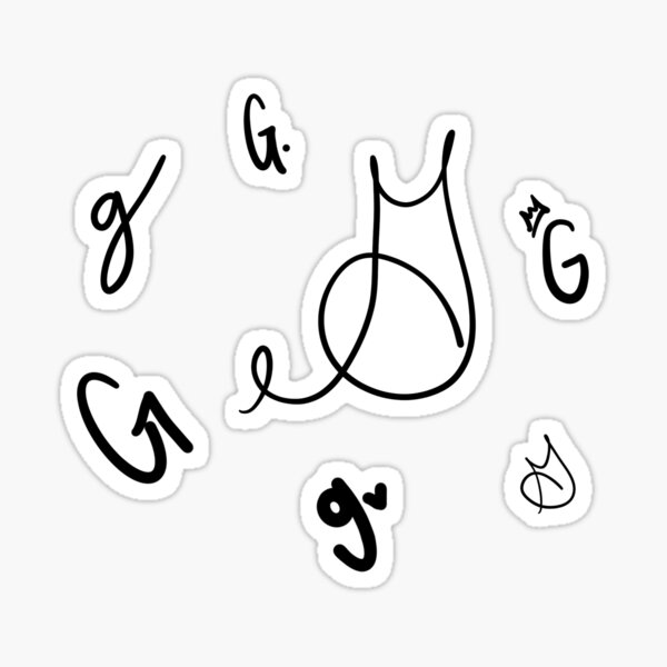 "Letter G Sticker Pack" Sticker by kerithjm | Redbubble