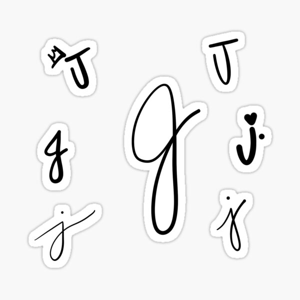 "Letter J Sticker Pack" Sticker for Sale by kerithjm | Redbubble