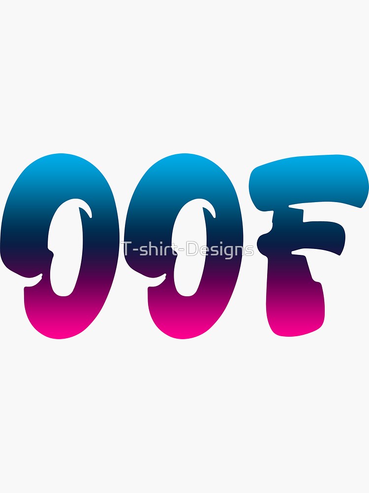 "Oof Roblox Games Neon" Sticker for Sale by T-shirt-Designs | Redbubble