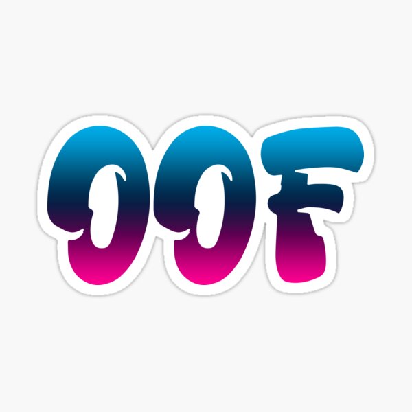 "Oof Roblox Games Neon" Sticker for Sale by T-shirt-Designs | Redbubble