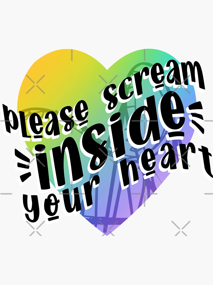 "scream inside your heart - coaster rainbow" Sticker for Sale by ...