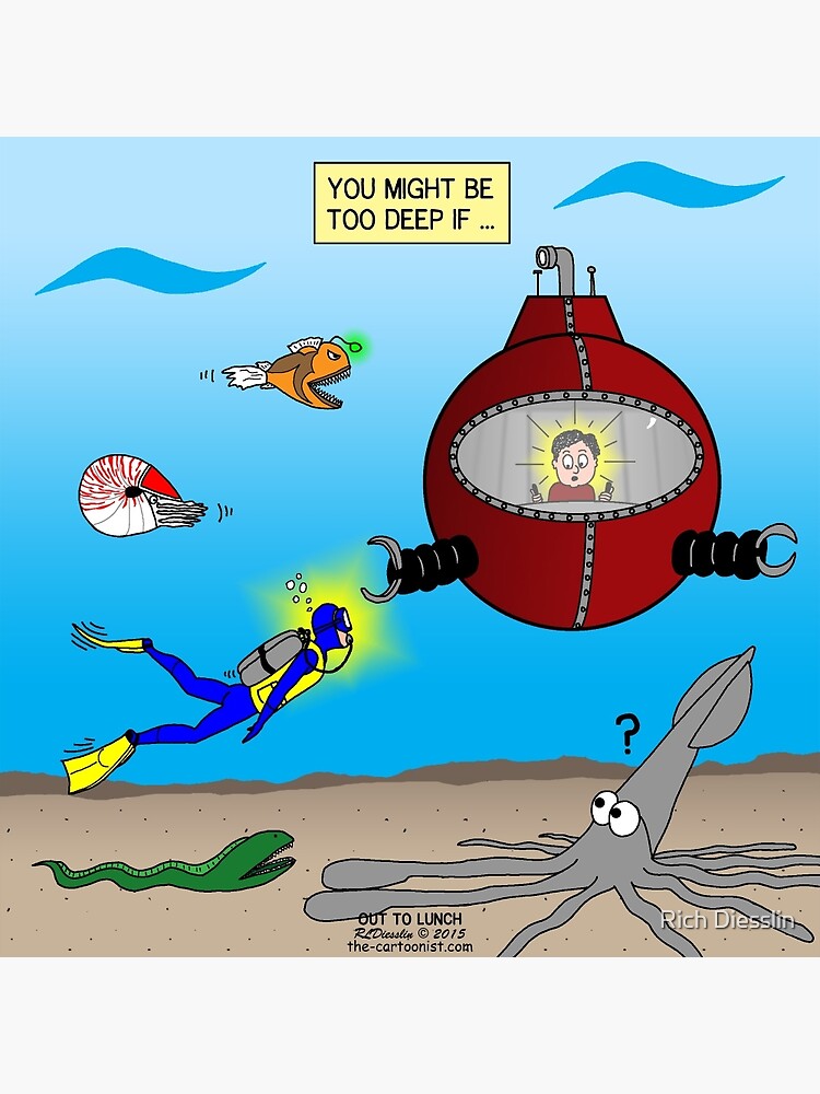 "SCUBA Diving Too Deep" Art Print by OutToLunch | Redbubble