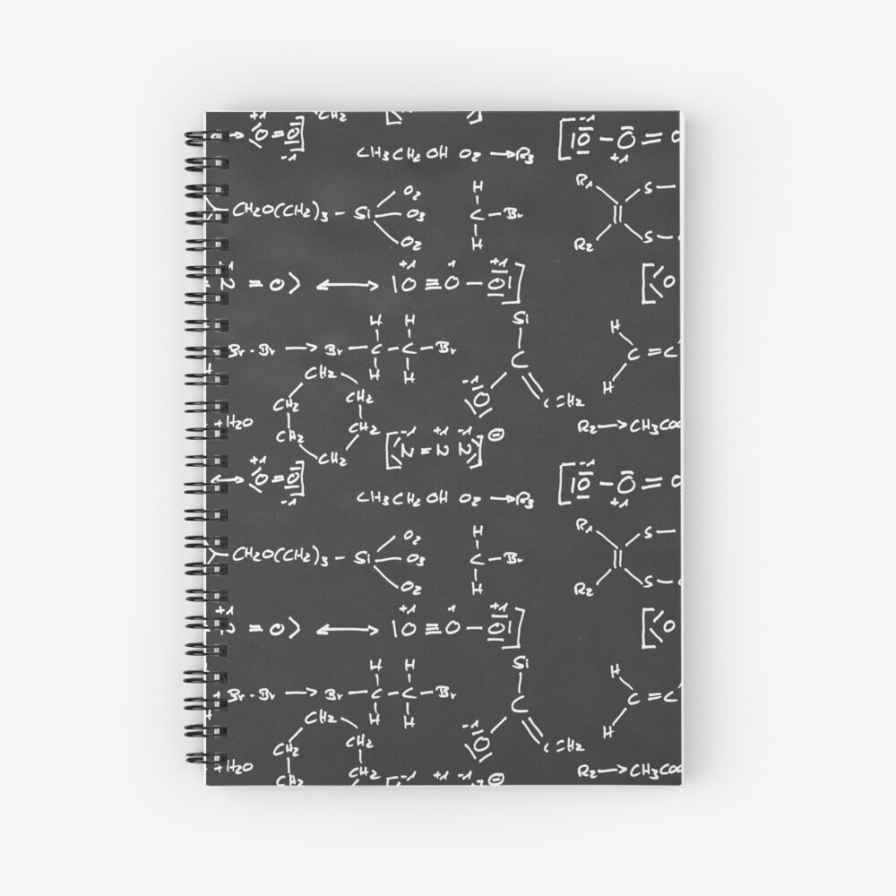 "Chemical science formula writing" Spiral Notebook for Sale by UDDesign ...