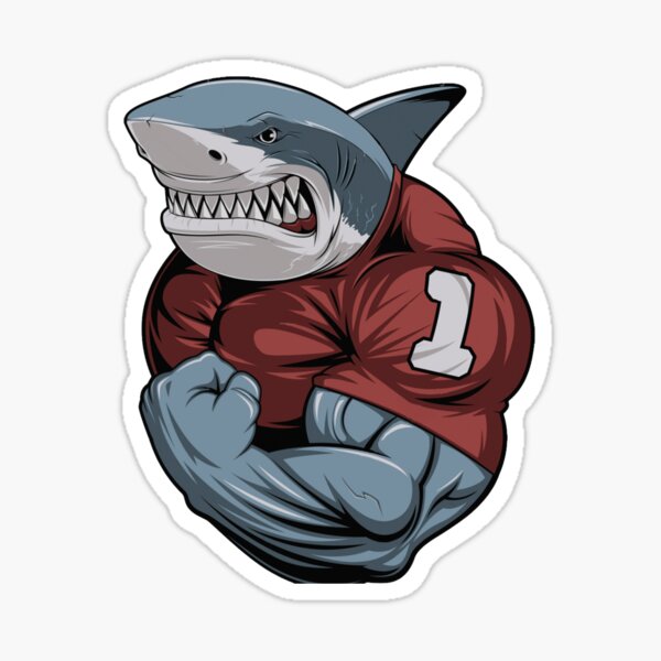 "Shark Bodybuilding Gym Workout Fitness Power Sports Weight" Sticker ...
