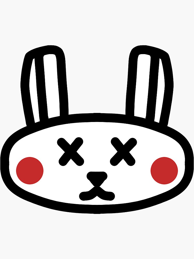 "Blushing Bunny" Sticker for Sale by plutoportia | Redbubble