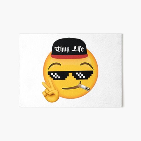"Thug Life Customised Emoji" Art Board Print for Sale by Nikitha112 ...