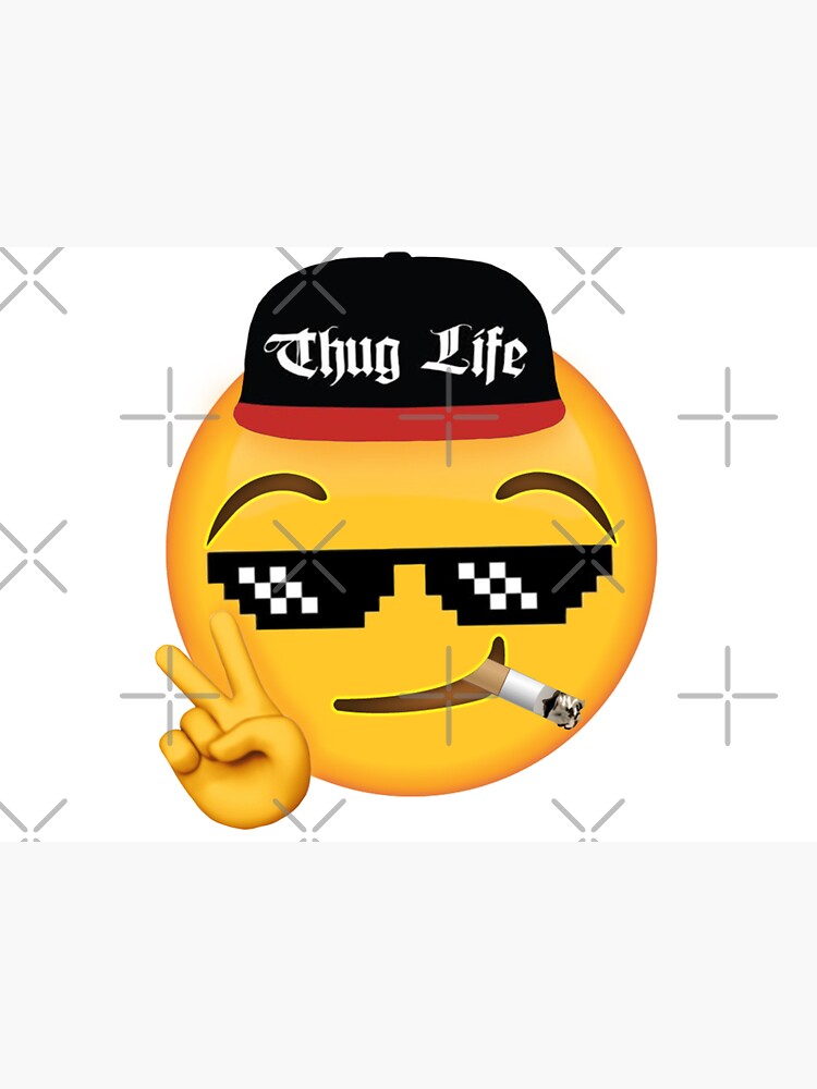 "Thug Life Customised Emoji" Sticker by Nikitha112 | Redbubble