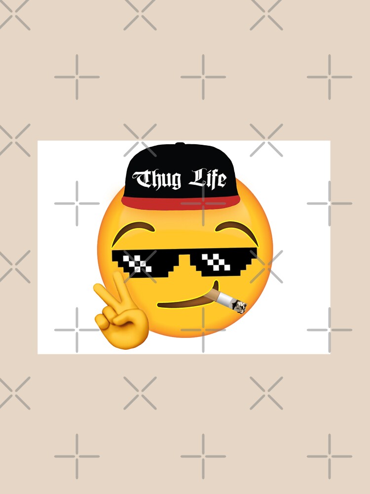 "Thug Life Customised Emoji" T-shirt for Sale by Nikitha112 | Redbubble ...