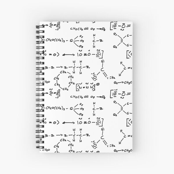 "Chemical formula writing" Spiral Notebook for Sale by UDDesign | Redbubble