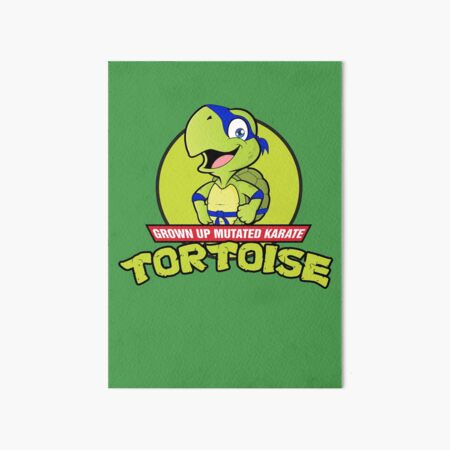 Lámina rígida «Tortuga de karate mutada adulta» de McPod | Redbubble