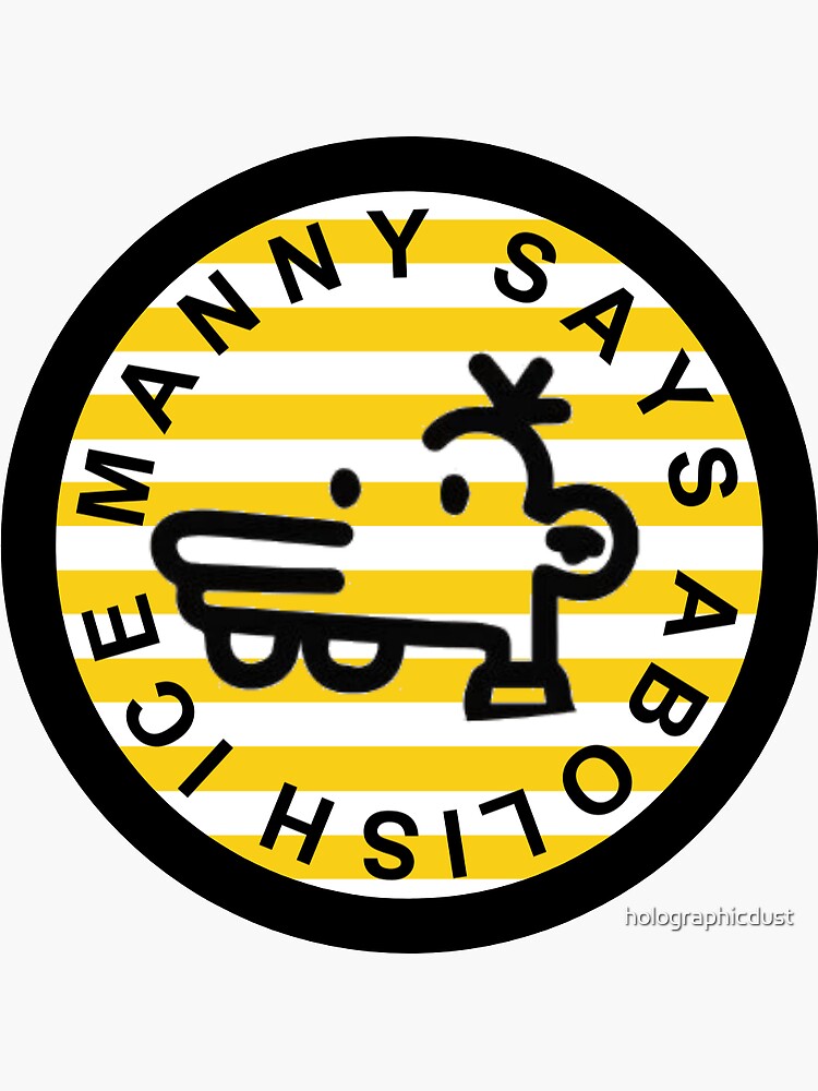 "Manny Flag - Abolish ICE" Sticker for Sale by holographicdust | Redbubble