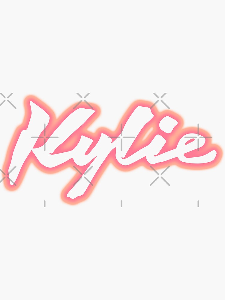 Pegatina «Kylie Minogue - Logo 2020 - Melocotón y rosa azul» de ...