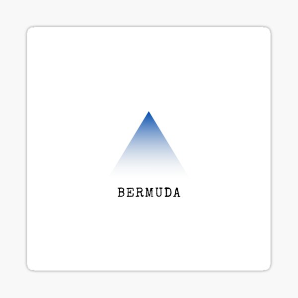 "Bermuda Triangle minimalist design " Sticker by iluminate | Redbubble