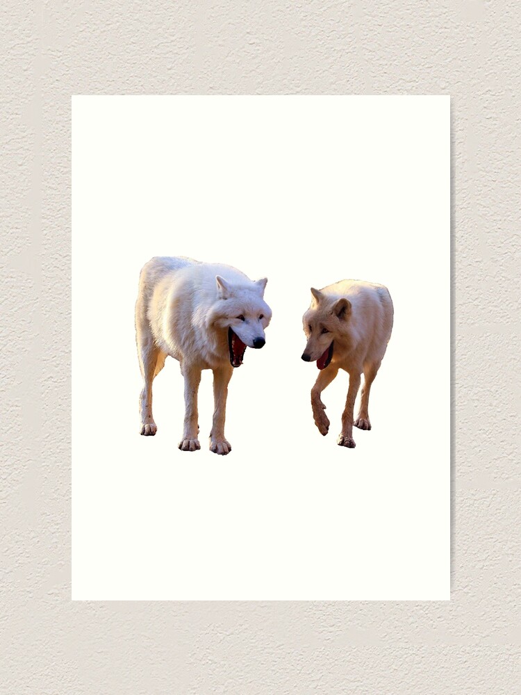 "laughing wolves meme" Art Print by SPARTIAN | Redbubble
